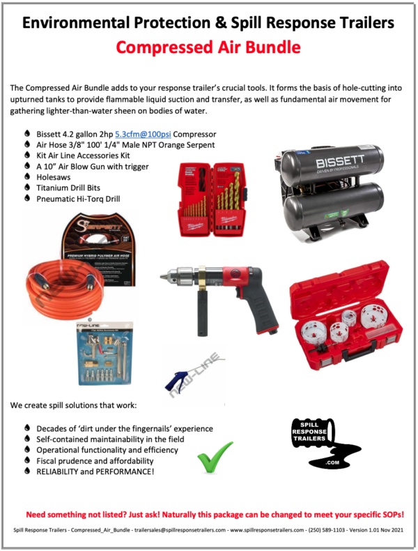 Compressed Air Bundle - Spill Response Trailers Compressed Air